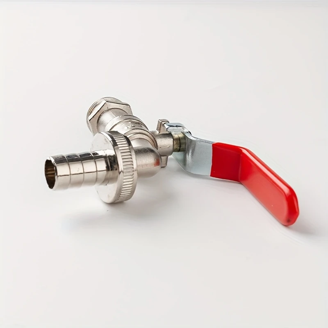 Durable Zinc Alloy Outdoor Tap with Red Grip – The Water Sprinkler Shop